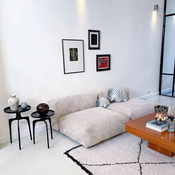 Designer Sofa Set Cord Modular Sofa Velour – PeasyHome